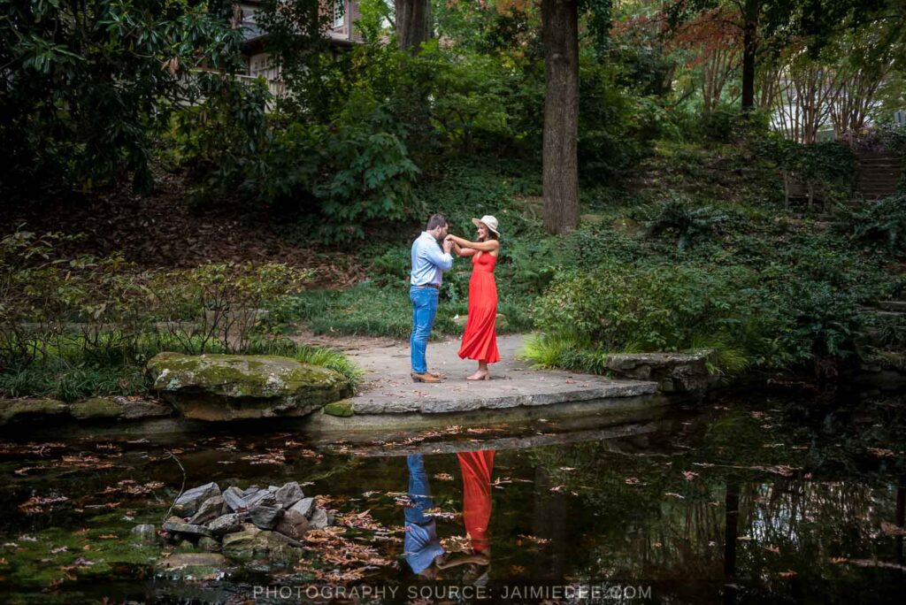 Engagement Photo Shoot at Beautiful Winn Park Atlanta / Ansley Park